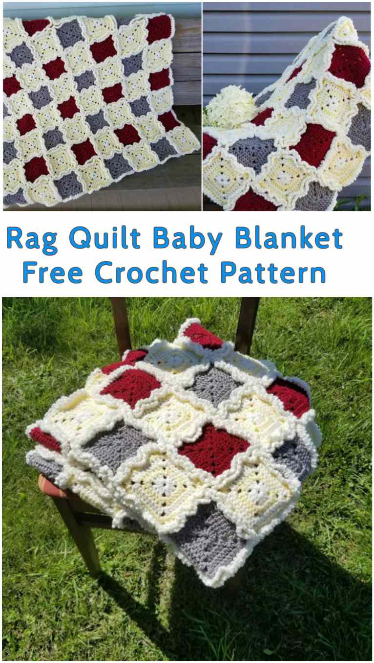 Rag Quilt Baby Afghan – Free Crochet Pattern - CROCHET STEP BY STEP